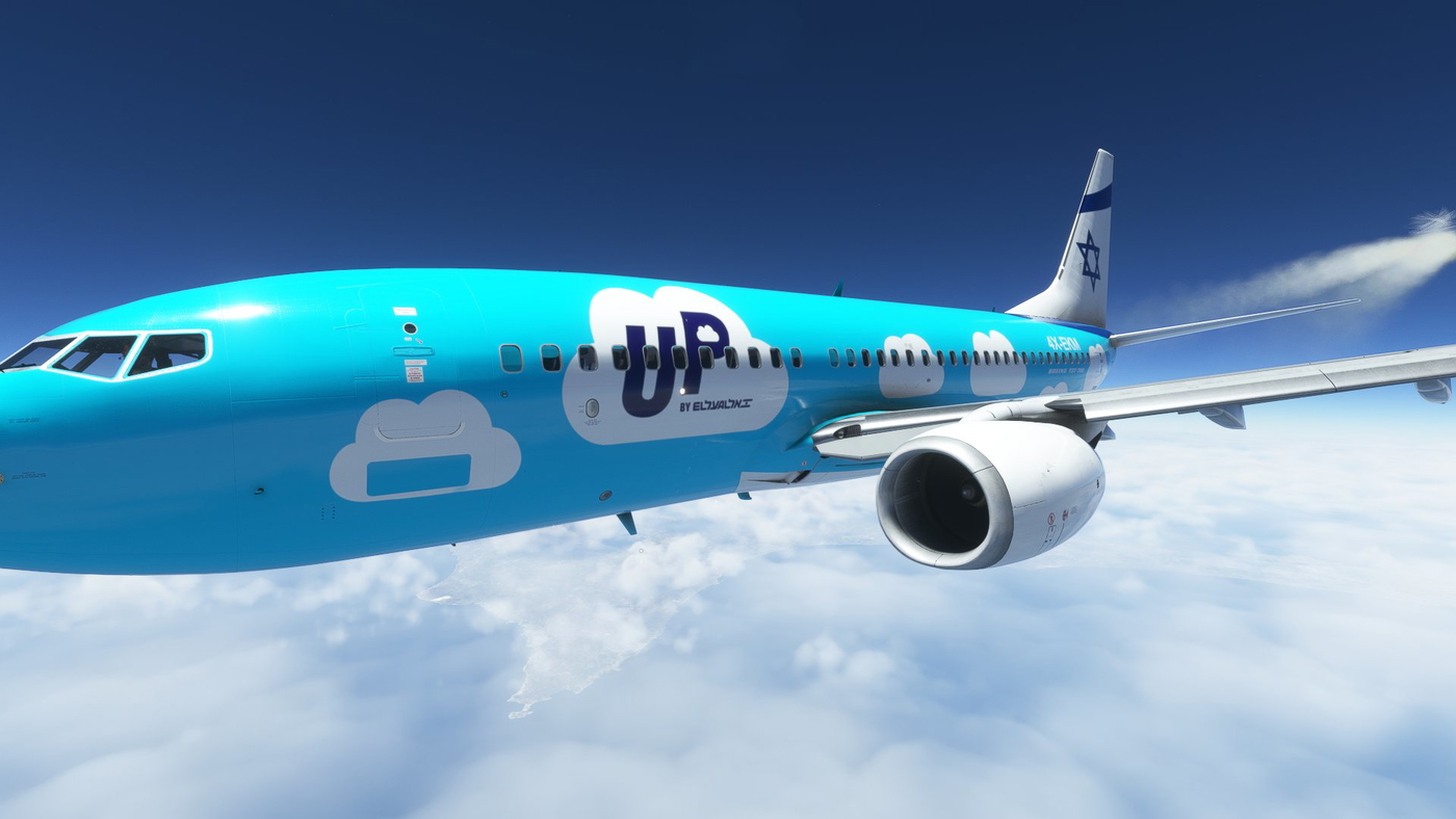 PMDG 737-700 EL AL UP LIVERY (OLD) for Microsoft Flight Simulator | MSFS