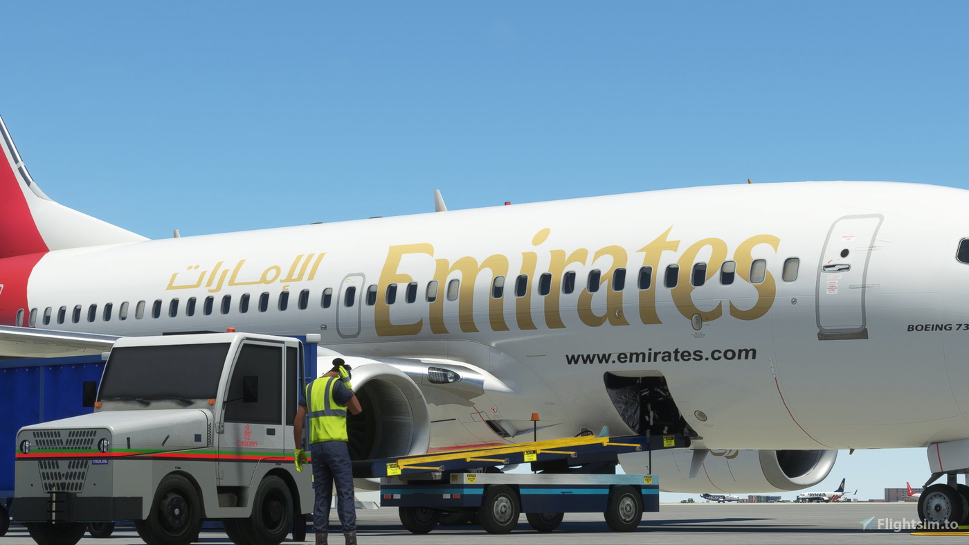 PMDG 737-700 Ground Handling Emirates Airlines for Microsoft Flight ...