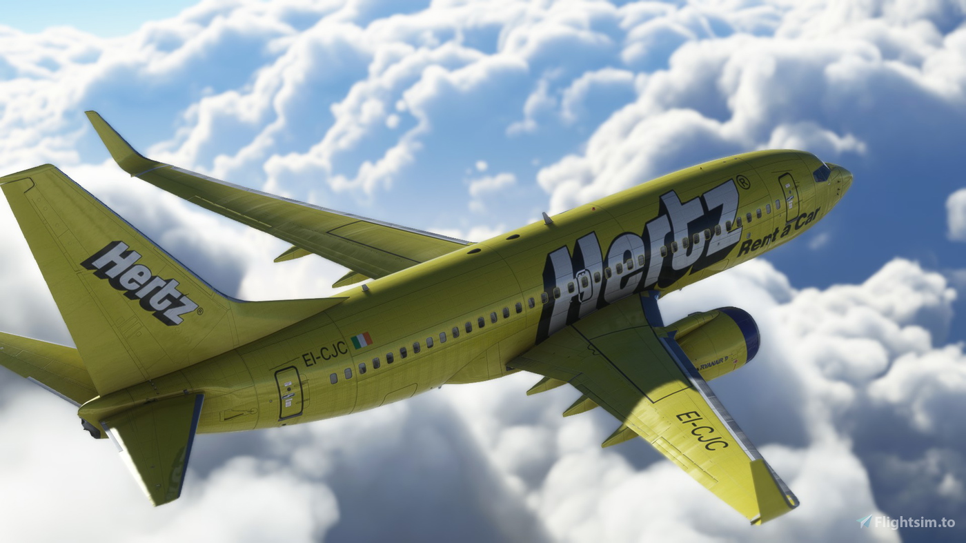 PMDG 737-700 Ryanair Hertz Logojet for Microsoft Flight Simulator | MSFS
