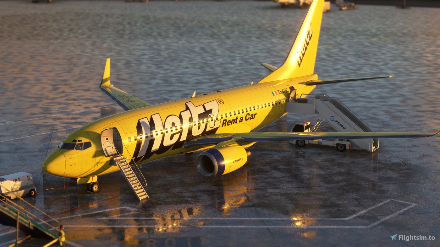 PMDG 737-700 Ryanair Hertz Logojet for Microsoft Flight Simulator | MSFS
