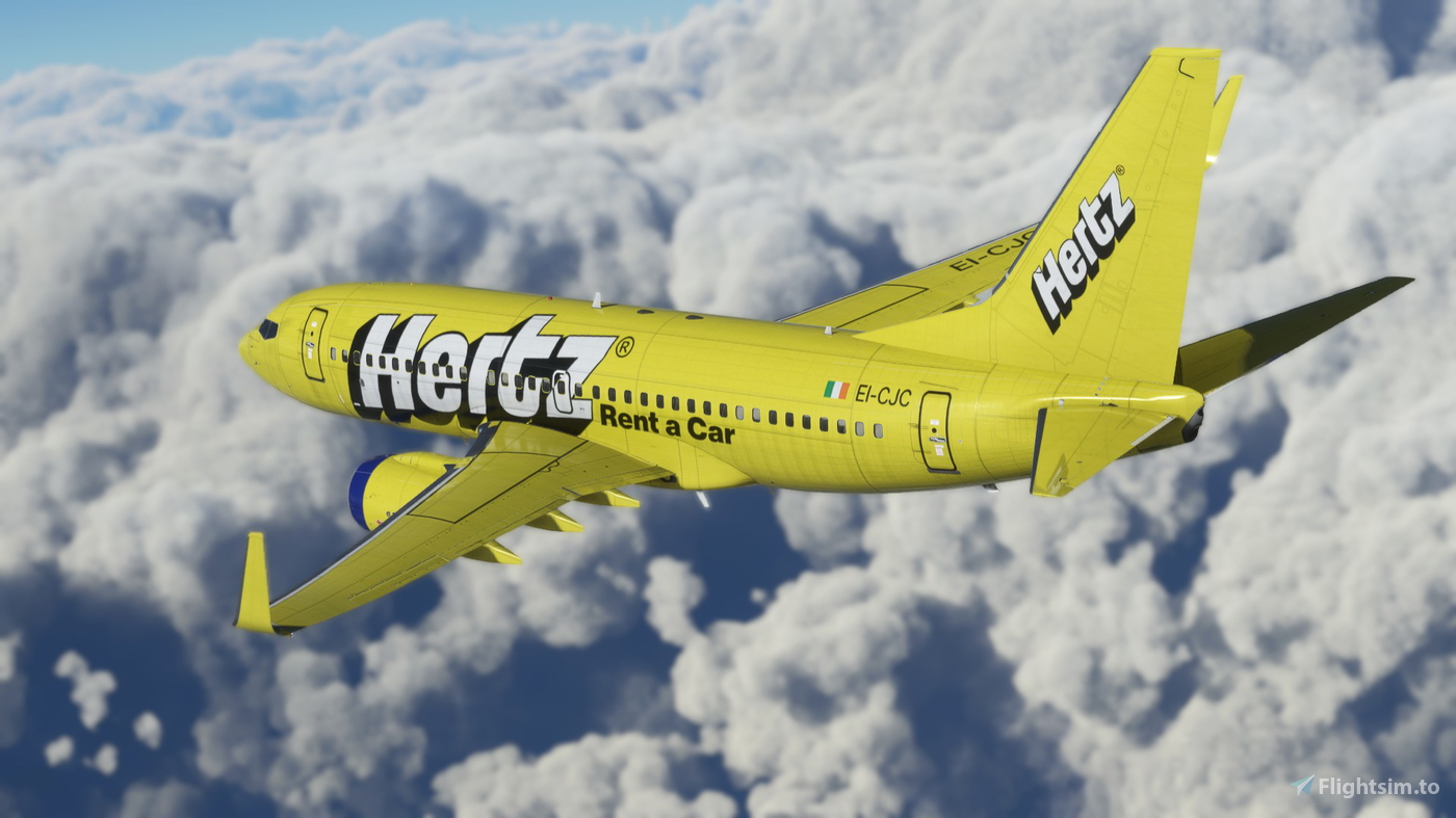 PMDG 737-700 Ryanair Hertz Logojet for Microsoft Flight Simulator | MSFS