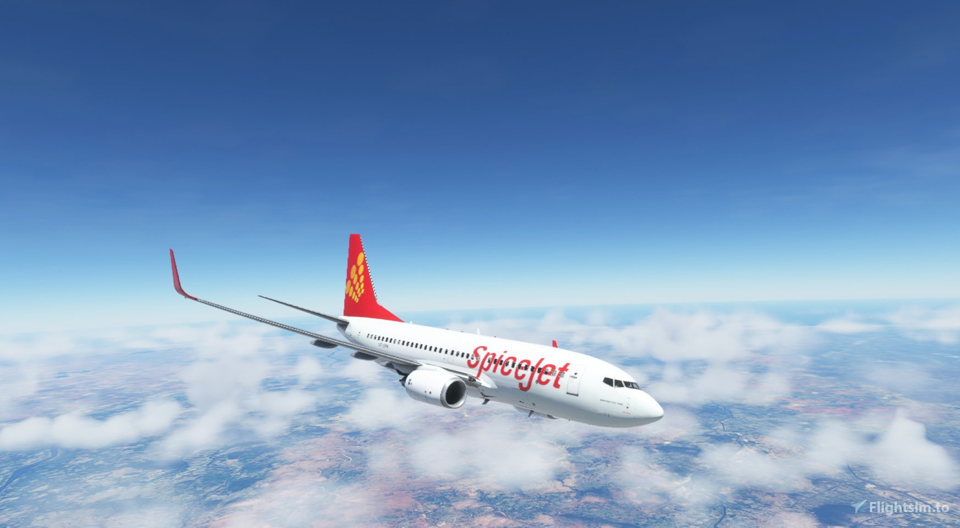 PMDG 737-700 SpiceJet livery for Microsoft Flight Simulator | MSFS