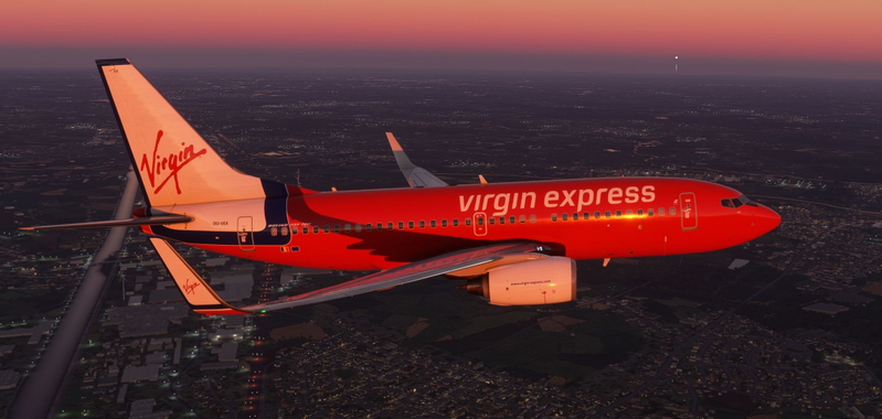 PMDG Boeing 737-700 Virgin Express Belgium NEW Colors for Microsoft ...