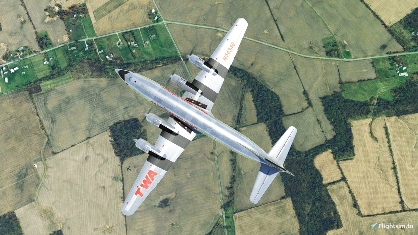 PMDG DC-6B TWA (N45346) 对于 Microsoft Flight Simulator | MSFS