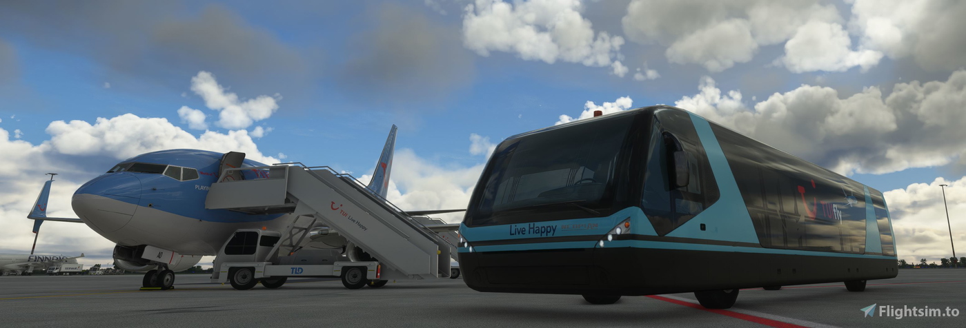 PMDG Vehicles, TUI - Stairs, Bus, Maintenance bus for Microsoft Flight ...