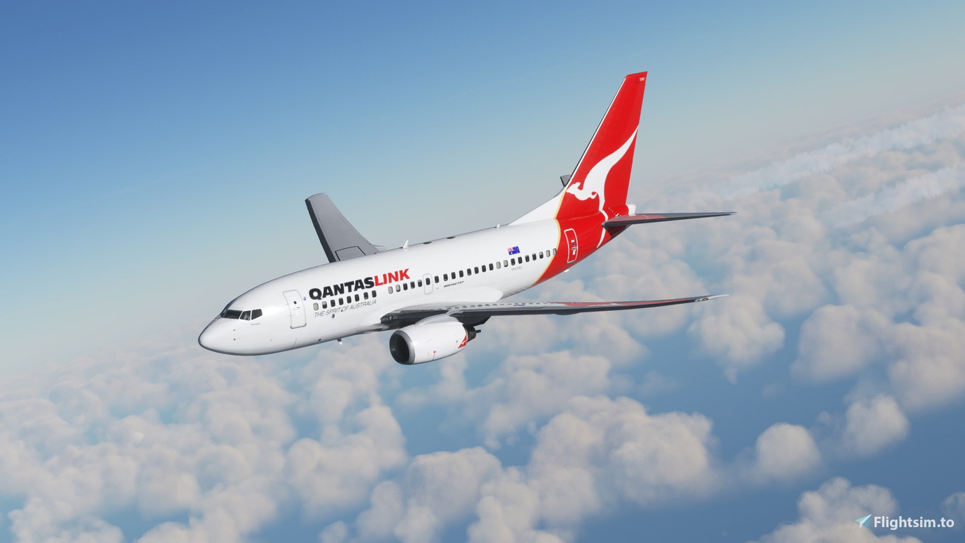 QantasLink (Fictional) 1984-2007 Style PMDG Boeing 737-600 - 8K 对于 ...