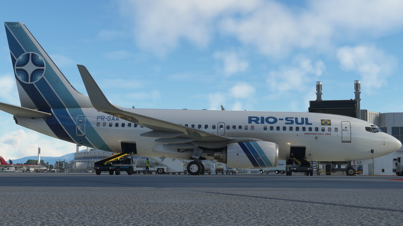 Rio Sul 737-700 PR-SAA 90s Livery PMDG for Microsoft Flight Simulator ...