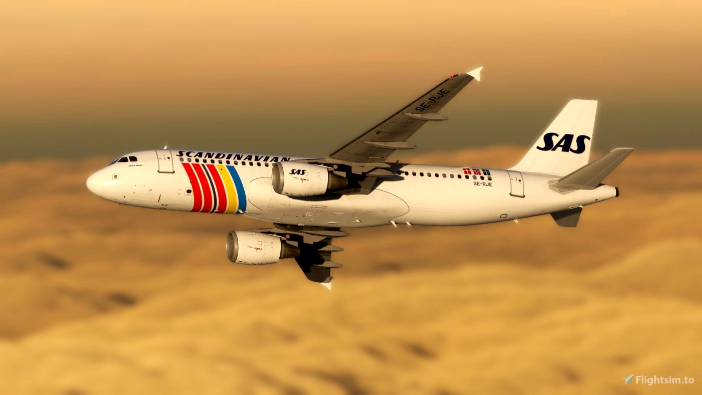 SAS Retro (Scandinavian Belly Stripes) | SE-RJE | Fenix A320 ...