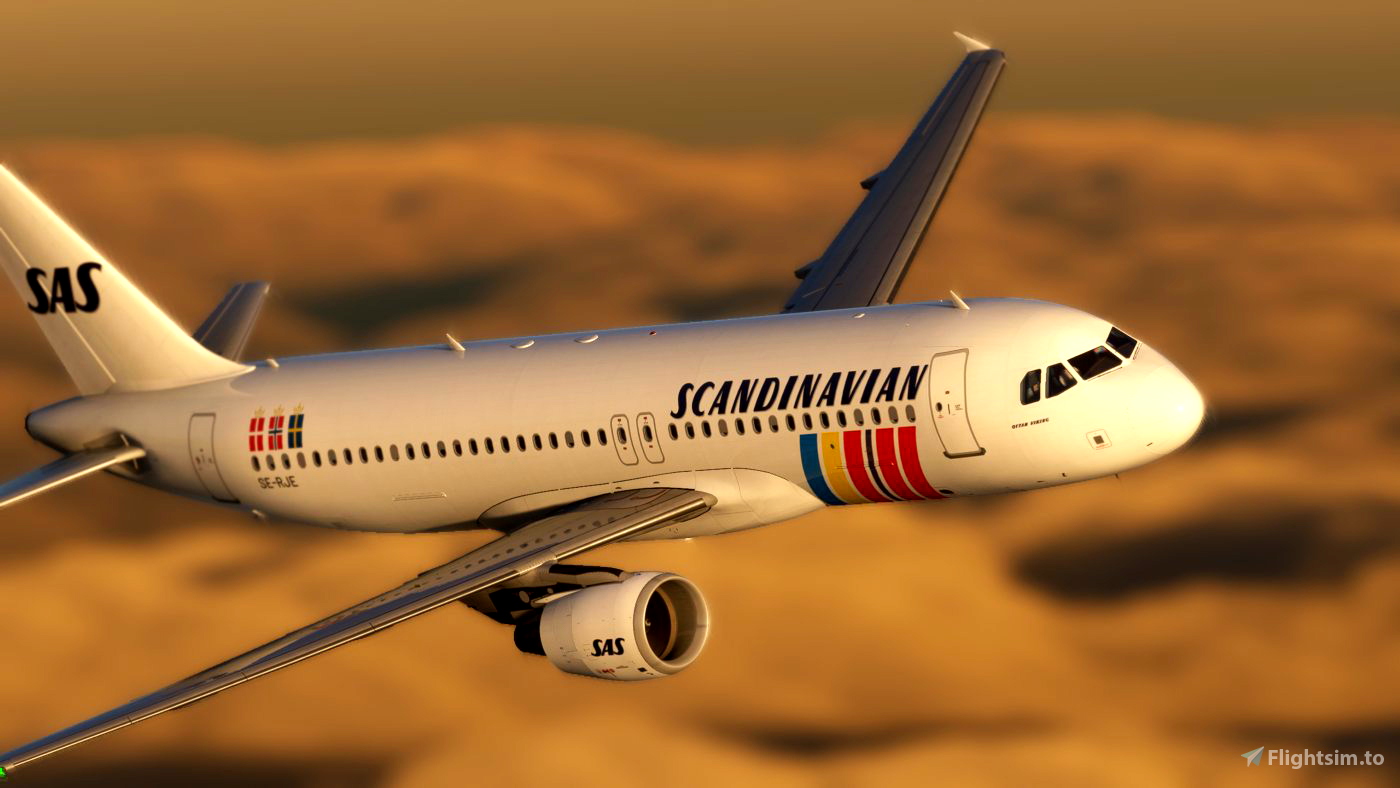 SAS Retro (Scandinavian Belly Stripes) | SE-RJE | Fenix A320 за ...