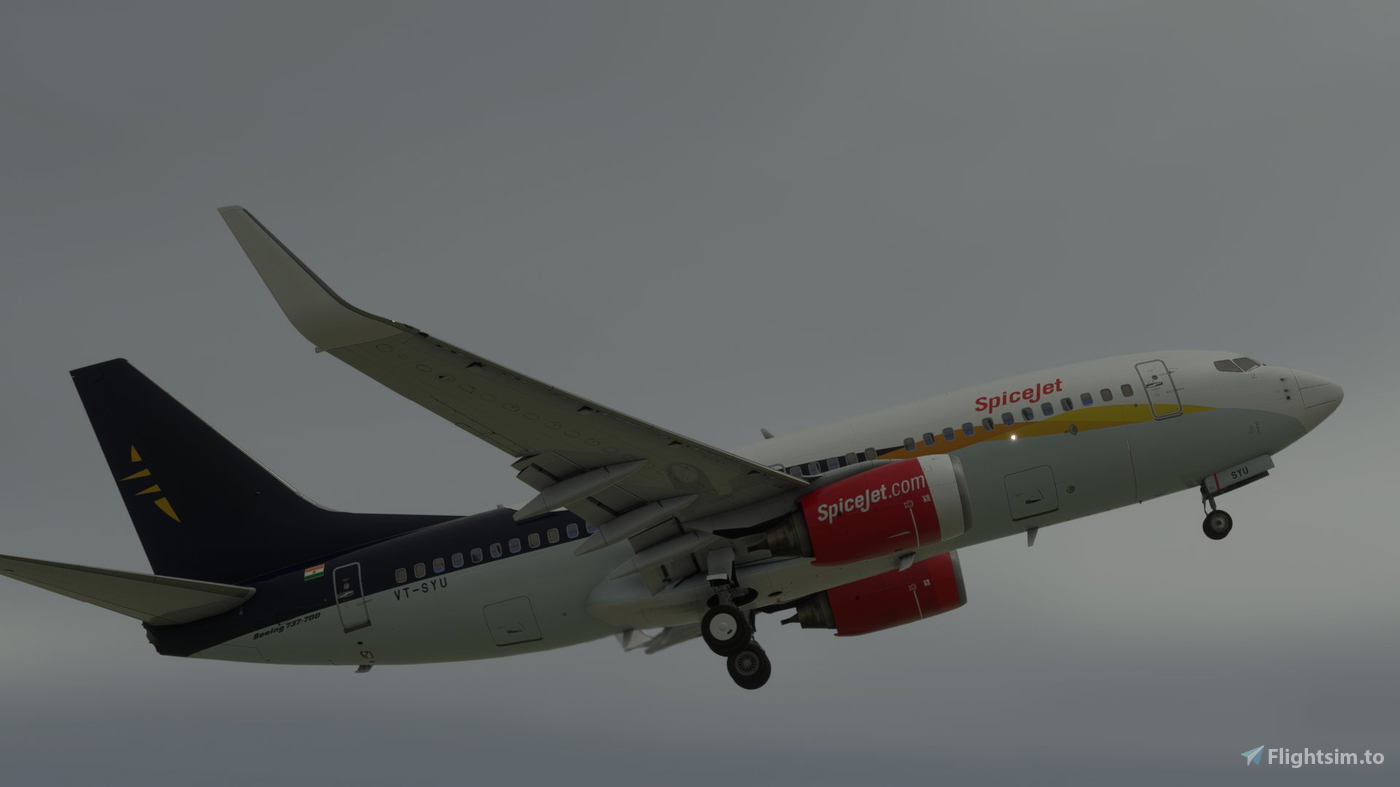 SpiceJet [4K] VT-SYU (Jet Airways hybrid) - PMDG 737-700 for Microsoft ...