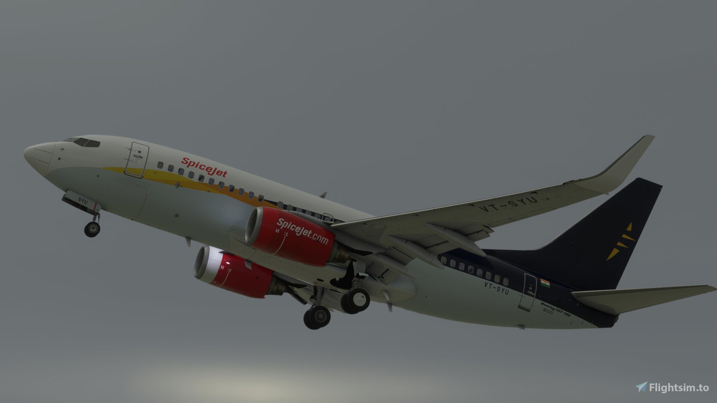 SpiceJet [4K] VT-SYU (Jet Airways hybrid) - PMDG 737-700 for Microsoft ...