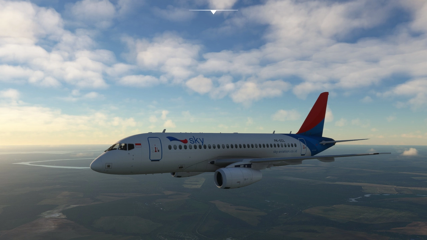 Sukhoi SuperJet SSJ-100 Sky Aviation PK-ECL for Microsoft Flight ...