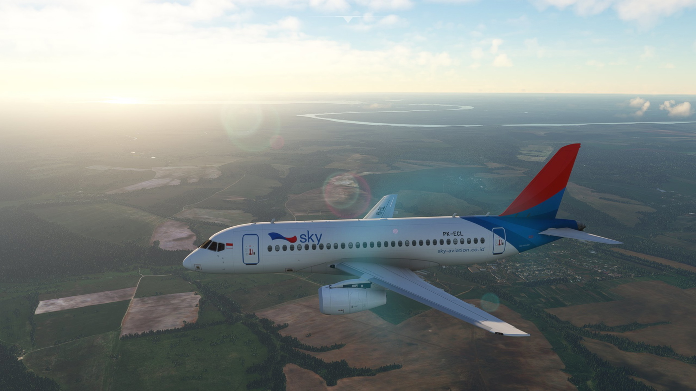 Sukhoi SuperJet SSJ-100 Sky Aviation PK-ECL for Microsoft Flight ...