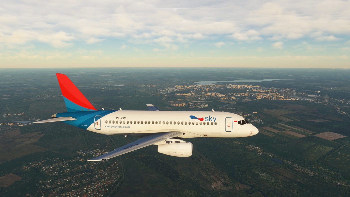 Sukhoi SuperJet SSJ-100 Sky Aviation PK-ECL for Microsoft Flight ...
