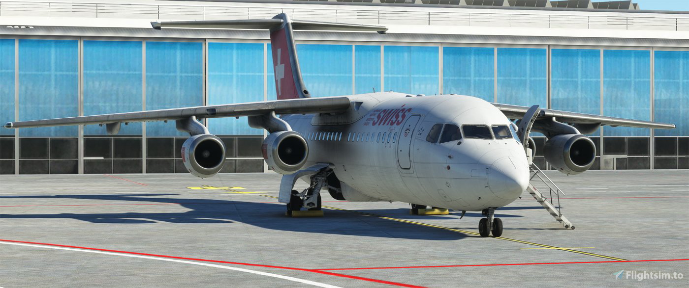 SWISS BAe 146-300 + AVRO RJ100 "HB-IXQ" (4K) Matt Exterior + Interior ...