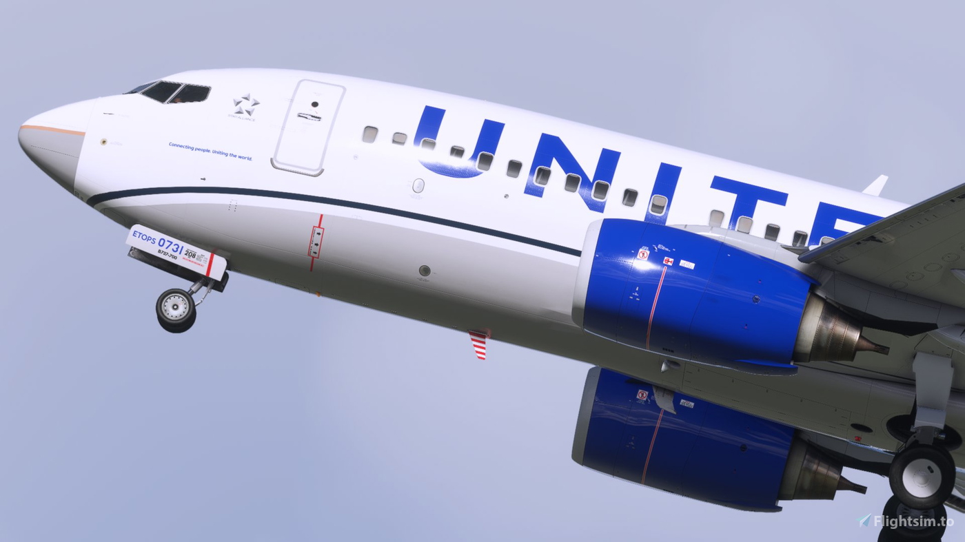 United Airlines [4K] "Mismatched Radome" N14371 for Microsoft Flight ...