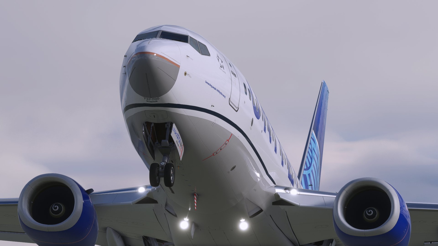 United Airlines [4K] "Mismatched Radome" N14371 のために Microsoft Flight ...