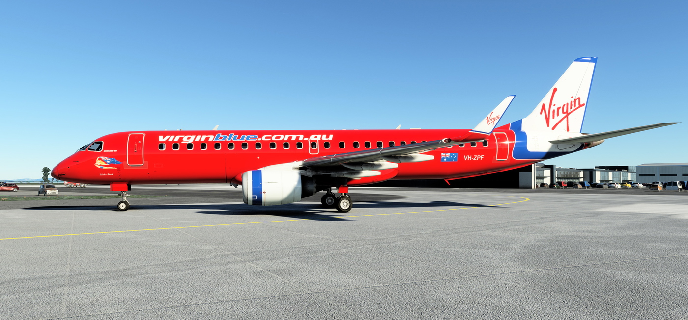 Virgin Blue VH-ZPF Embraer E190AR for Microsoft Flight Simulator | MSFS