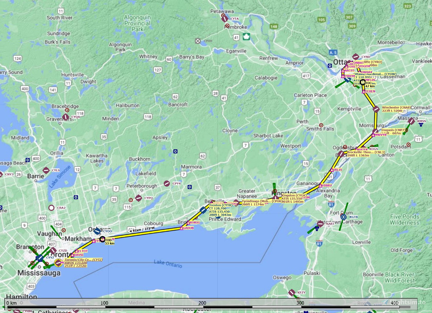 03 Canada Ottawa CYOW Toronto Billy Bishop CYTZ for Microsoft Flight ...