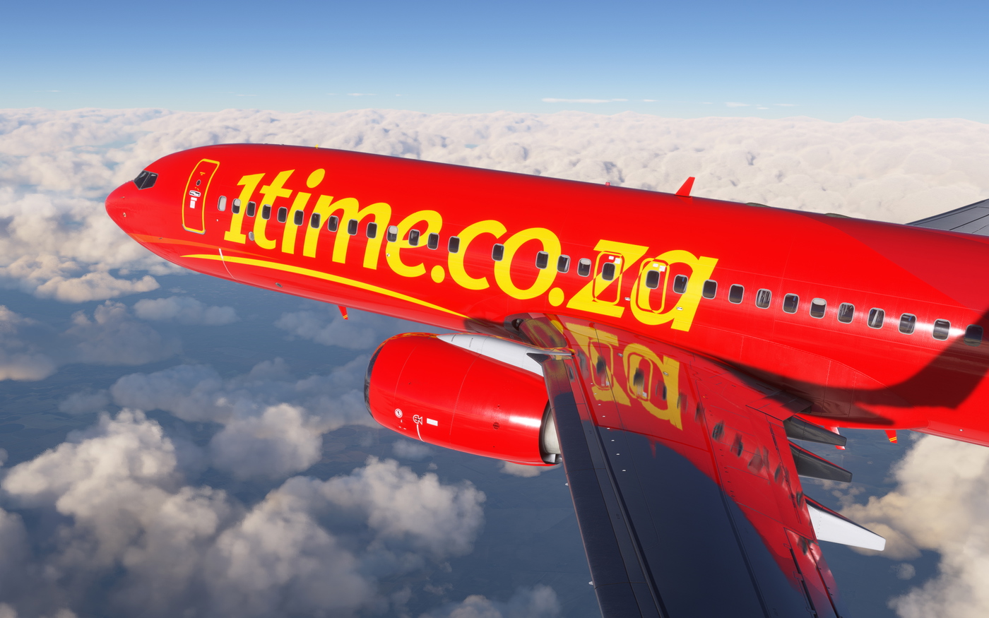 1Time Airlines Boeing 737-800 PMDG ZS-NPE Fictional for Microsoft ...