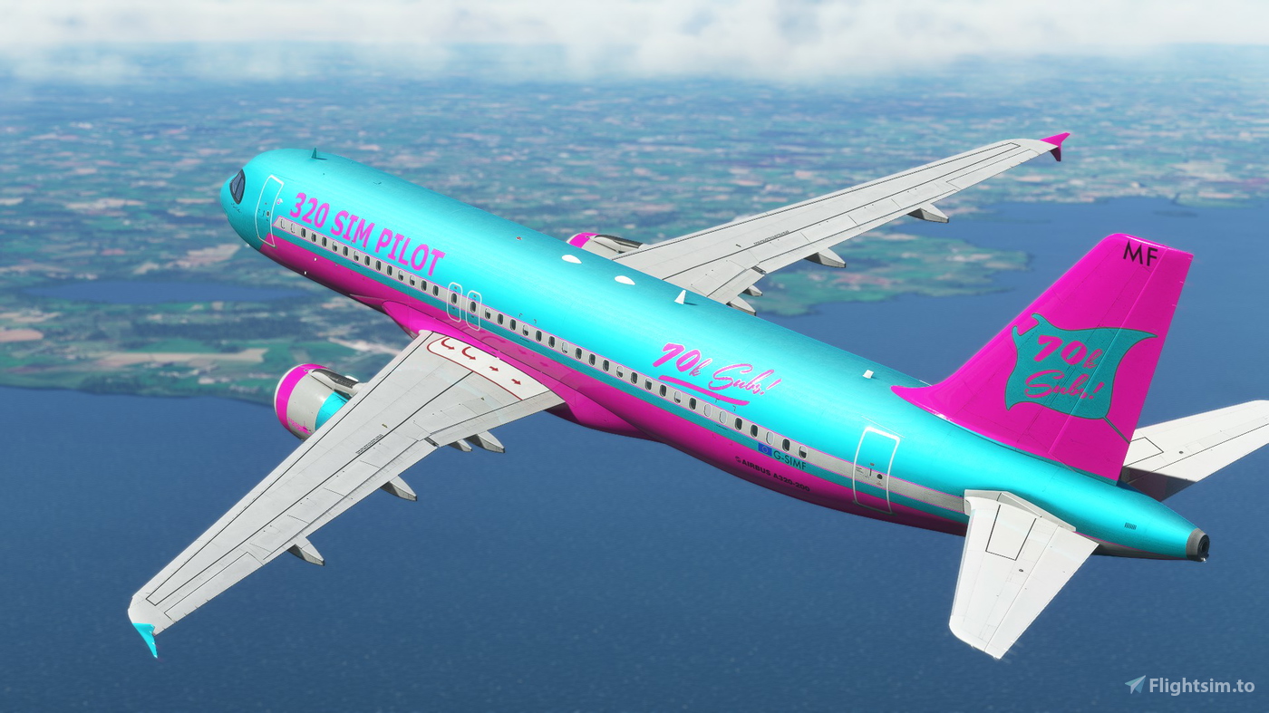 Fenix A320 G-SIMF A320 Sim Pilot 70k Special Livery pour Microsoft ...