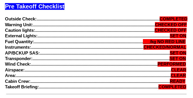 Airbus H135/H145 checklist for Microsoft Flight Simulator | MSFS