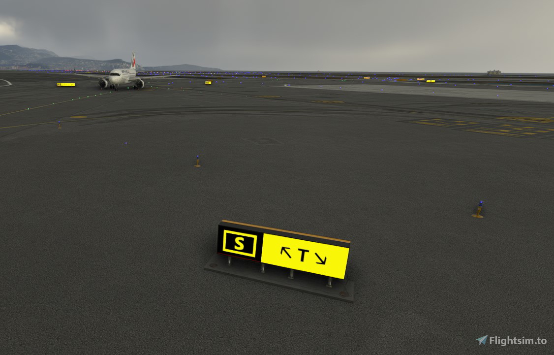 Taxi signs for 57 European airports for Microsoft Flight Simulator | MSFS