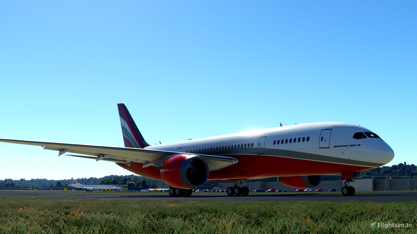 Kuro Boeing 787-8 HiFly Red Version 8K for Microsoft Flight Simulator ...