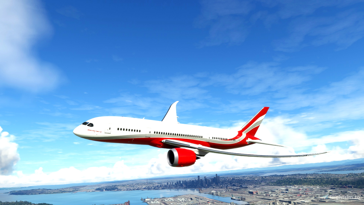 Kuro Boeing 787-8 HiFly Red Version 8K for Microsoft Flight Simulator ...