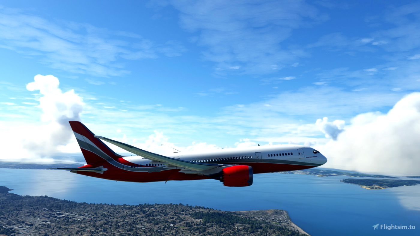 Kuro Boeing 787-8 HiFly Red Version 8K for Microsoft Flight Simulator ...