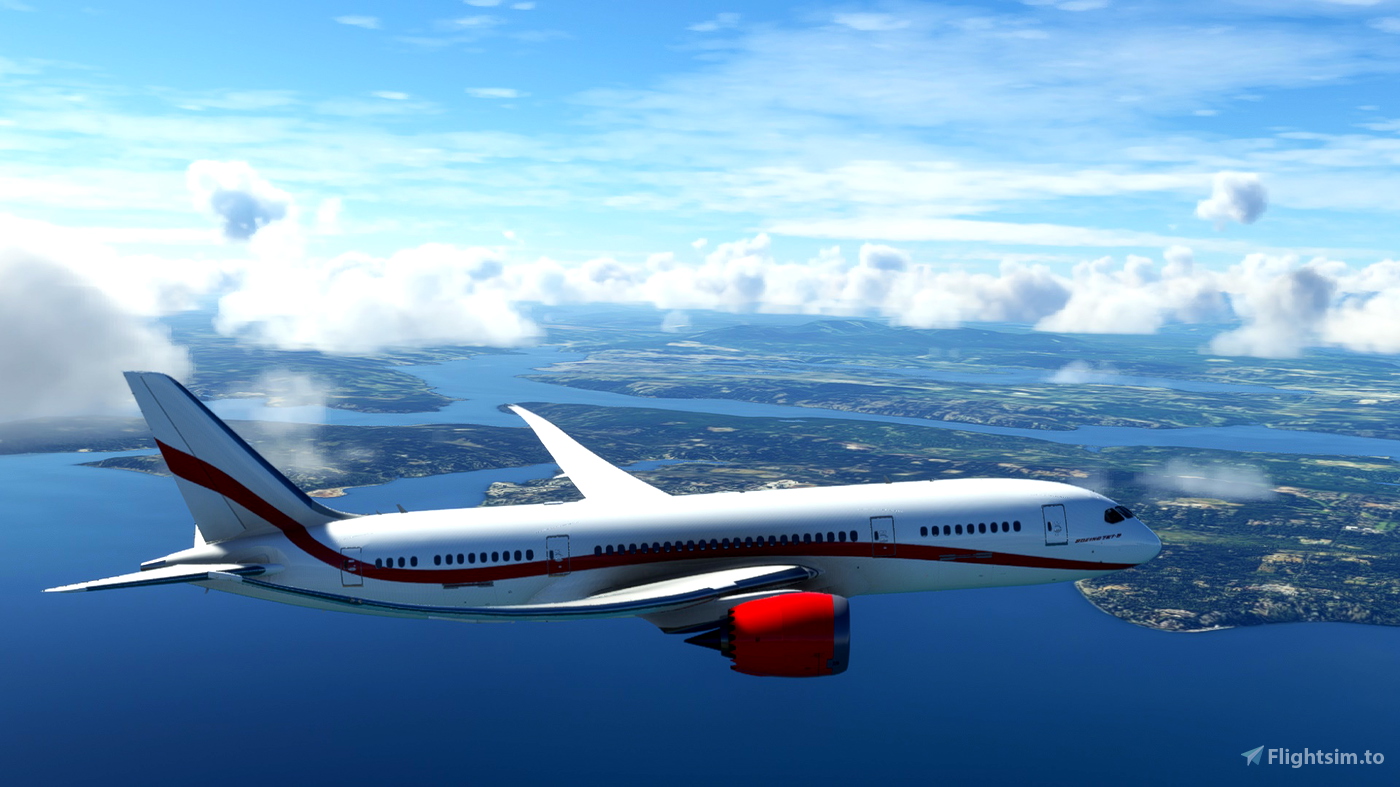 Kuro Boeing 787-8 HiFly Red Version 8K for Microsoft Flight Simulator ...