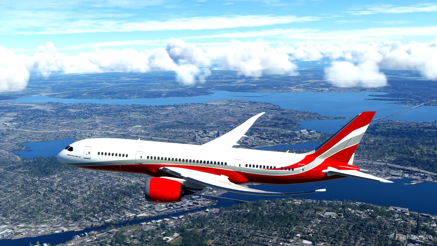 Kuro Boeing 787-8 HiFly Red Version 8K for Microsoft Flight Simulator ...