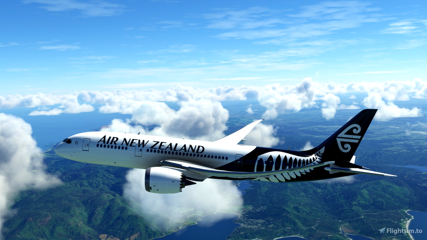 Kuro Boeing 787-8 Air New Zealand with All Black Livery 8K for ...