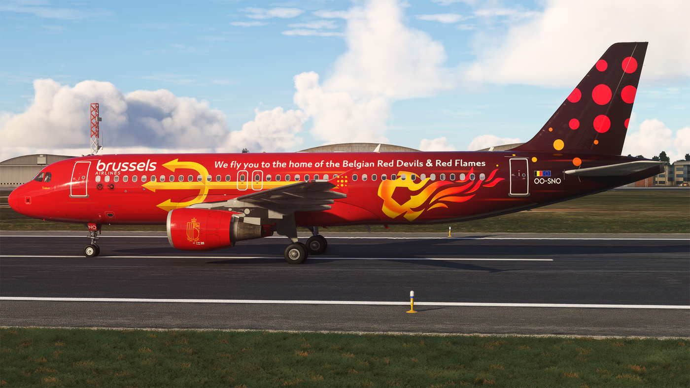 [8K/4K] Fenix A320CFM Brussels Airlines Belgian Red Devils/Flames New ...