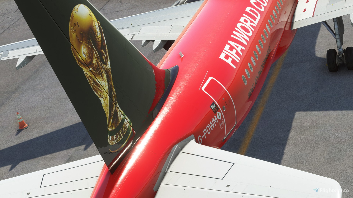 [4K][FENIX V2][IAE] Titan Airways FIFA WORLD CUP TROPHY TOUR G-POWM for ...