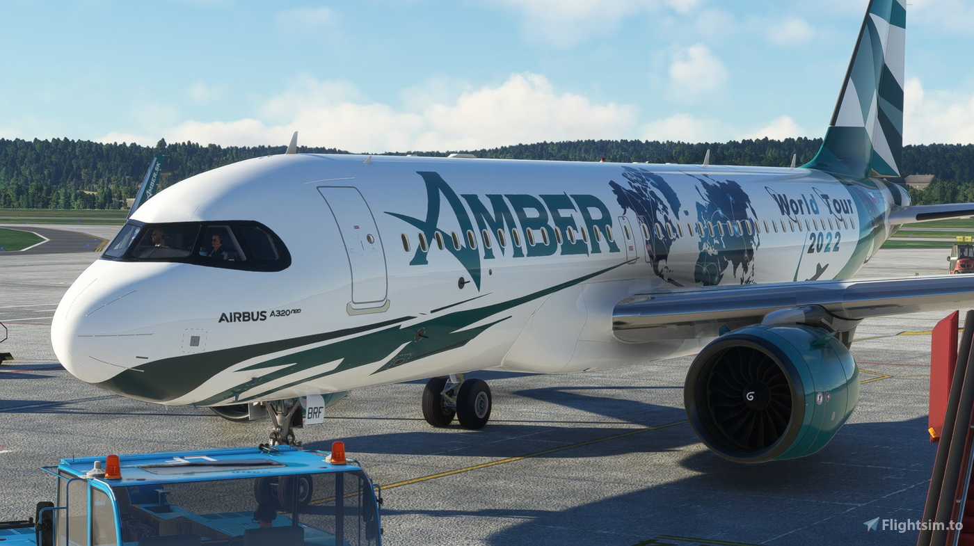 [A32NX] FlyByWire A320Neo - OK-BRF - WorldTour/ Amber Virtual Airlines / 4K for Microsoft Flight ...