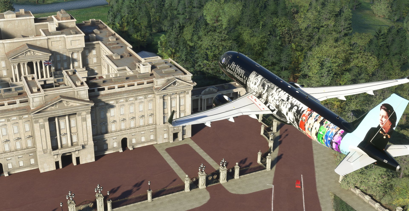 [A32NX] Queen Elizabeth II tribute for Microsoft Flight Simulator | MSFS
