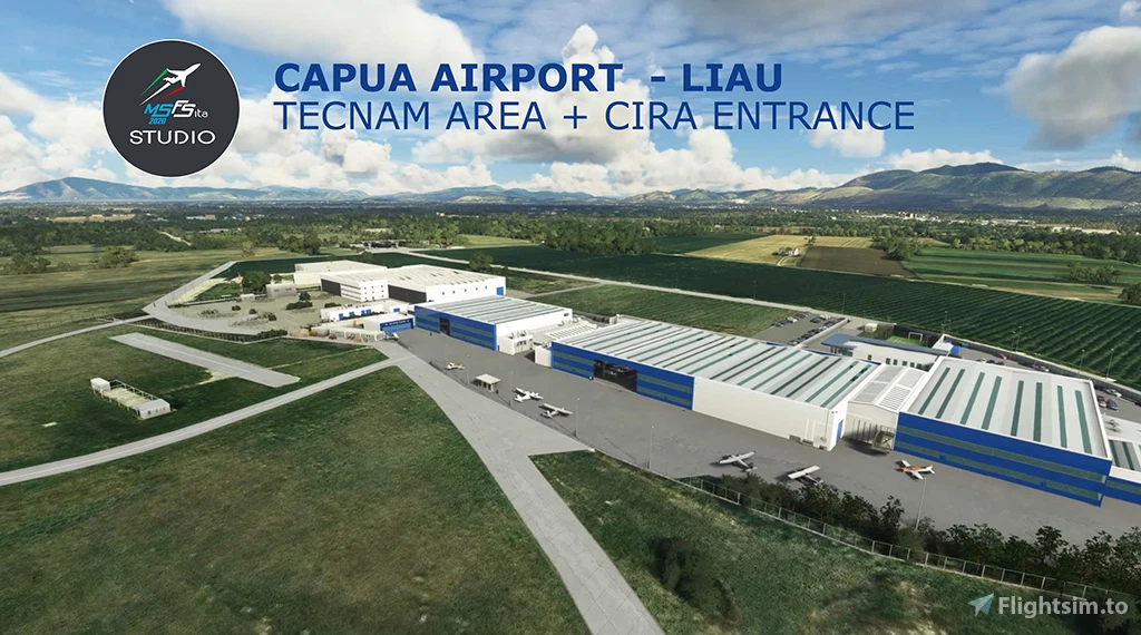 Capua Airport + TECNAM Area and CIRA entrance (LIAU) for Microsoft ...
