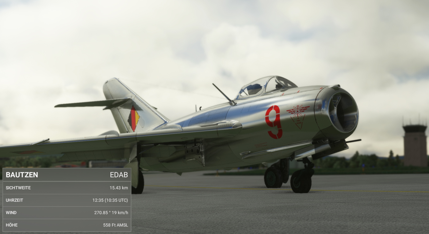 Aerosoar MiG-15 DDR "first red 9" pour Microsoft Flight Simulator | MSFS