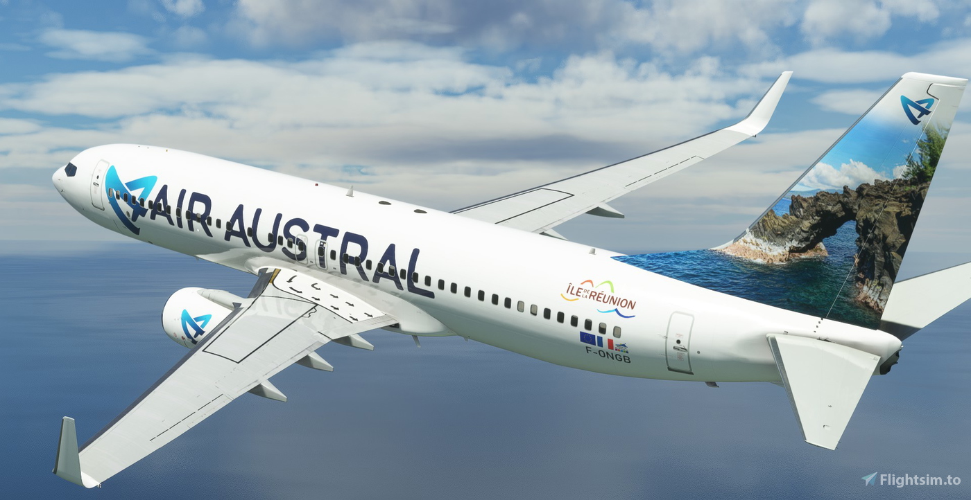 Air Austral "F-ONGB" PMDG B737-800 for Microsoft Flight Simulator | MSFS