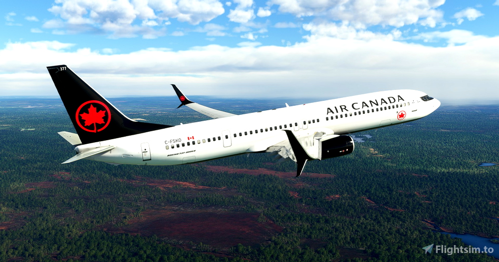 Air Canada "2017 livery" PMDG B737-900ER Scimitar winglets for ...