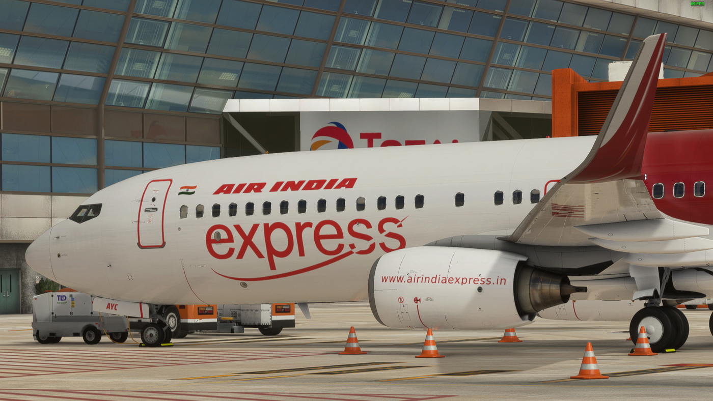 Air India Express VT-AYC "Patola / Shawl" tail design PMDG B738 [4K ...