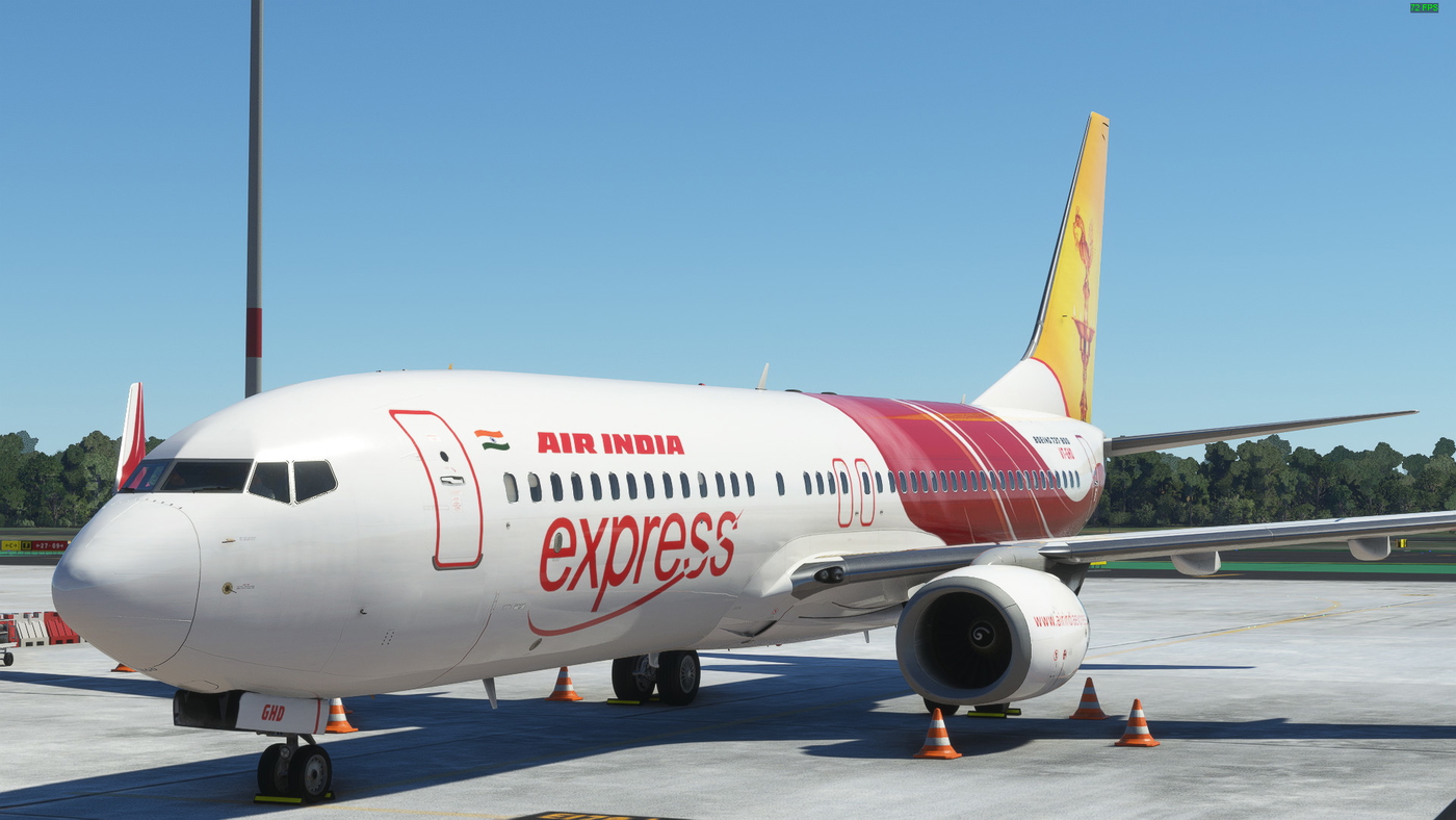 Air India Express VT-GHD "Samai / Diya" tail design PMDG B738 [4K] for ...