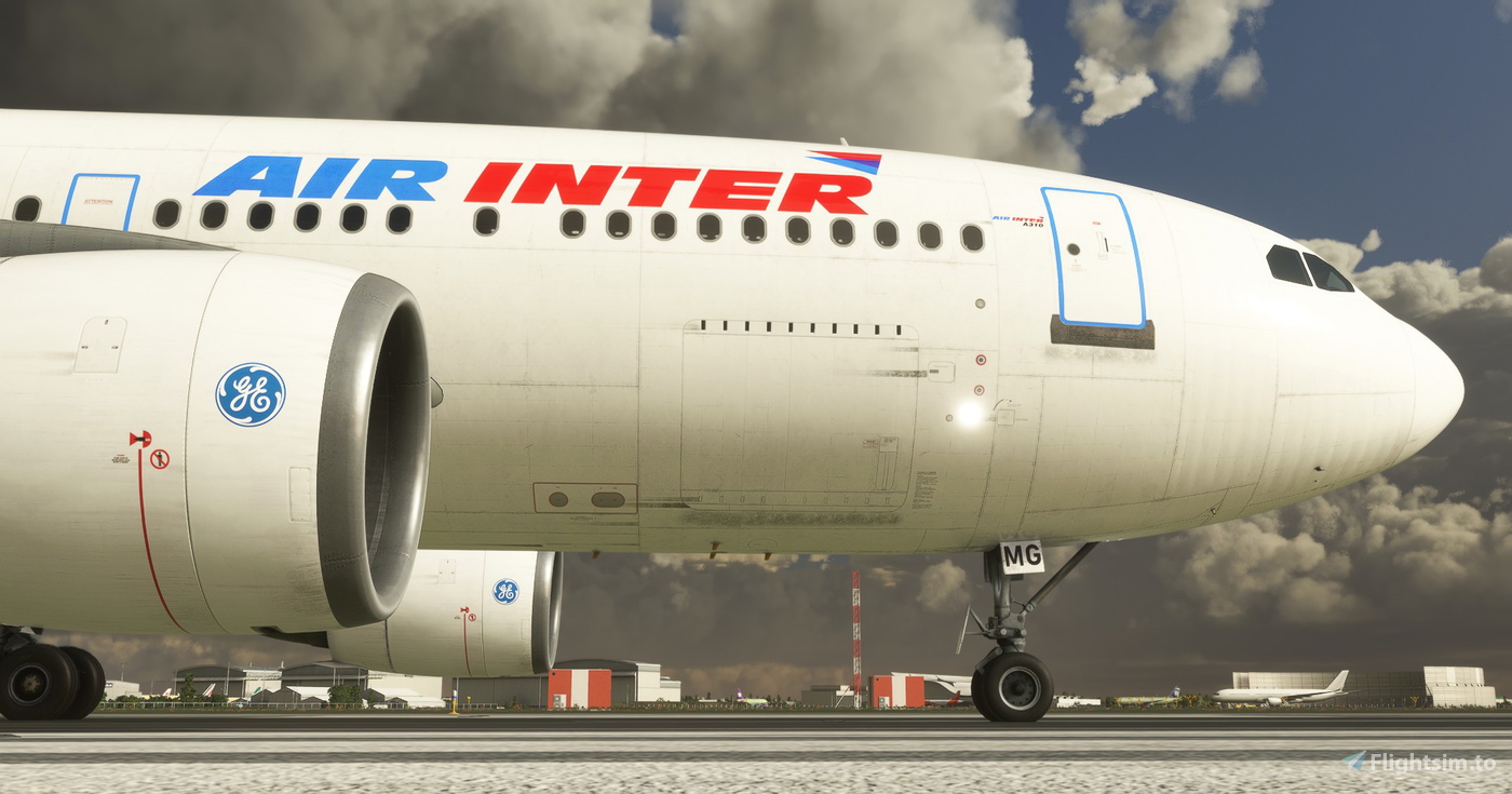 Air Inter "1989 livery" IniBuilds A310-300 のために Microsoft Flight ...