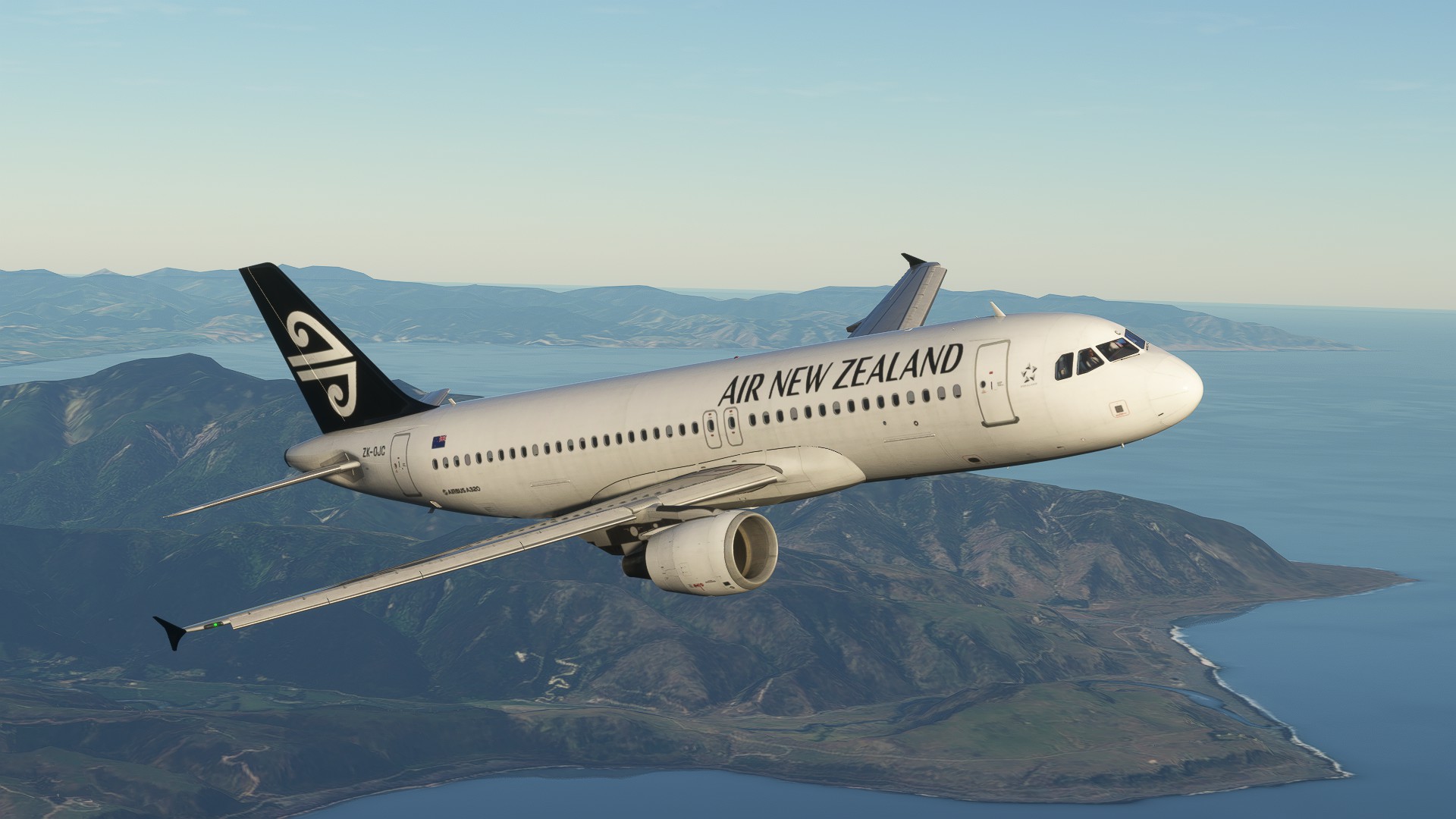 Air New Zealand Interim Livery (2013) ZK-OJC + Cabin - Fenix A320 ...