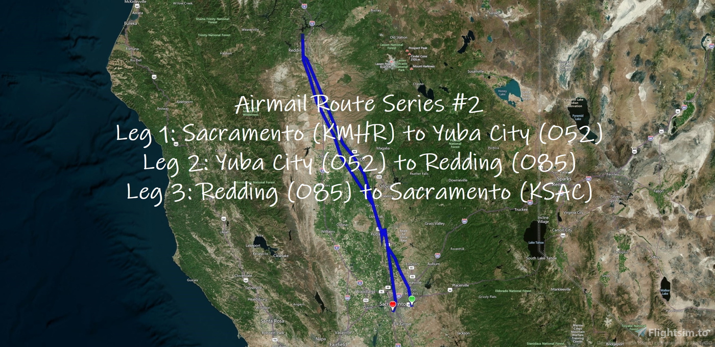 Airmail Route Series #2 - Sacramento Valley pour Microsoft Flight ...