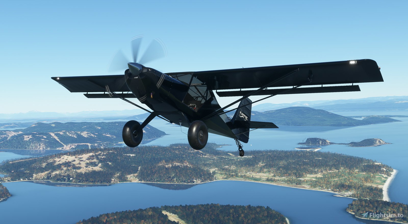 AIRPAC1 Adi Kitfox Speedster Black Livery のために Microsoft Flight ...