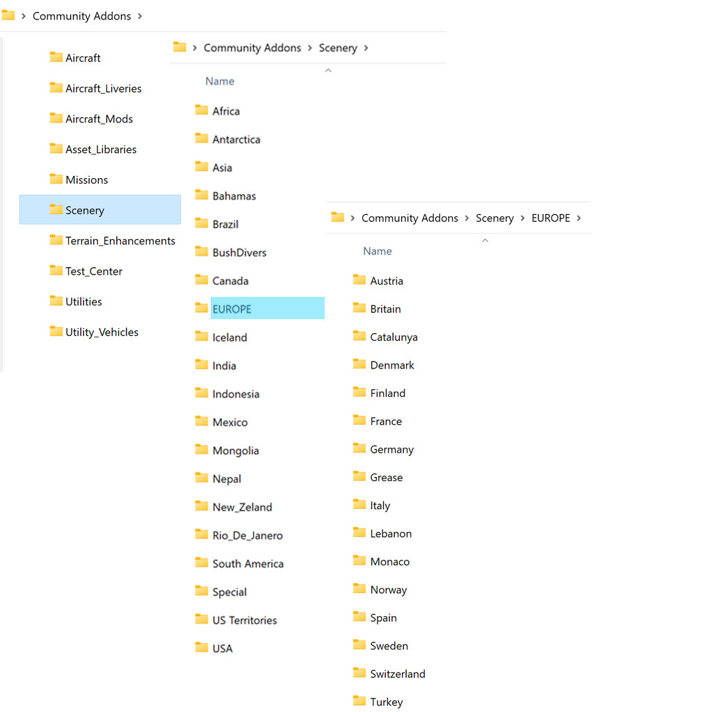 AIRPAC1_ADDON LINKER Storage Folder Directory for Microsoft Flight ...