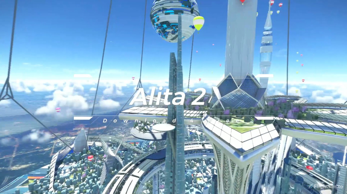 Alita II ⚔️ Sky City for Microsoft Flight Simulator | MSFS