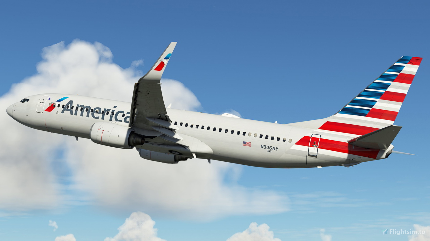 American Airlines PMDG 737-800 MSFS Revised Winglet Pack for Microsoft Flight Simulator | MSFS